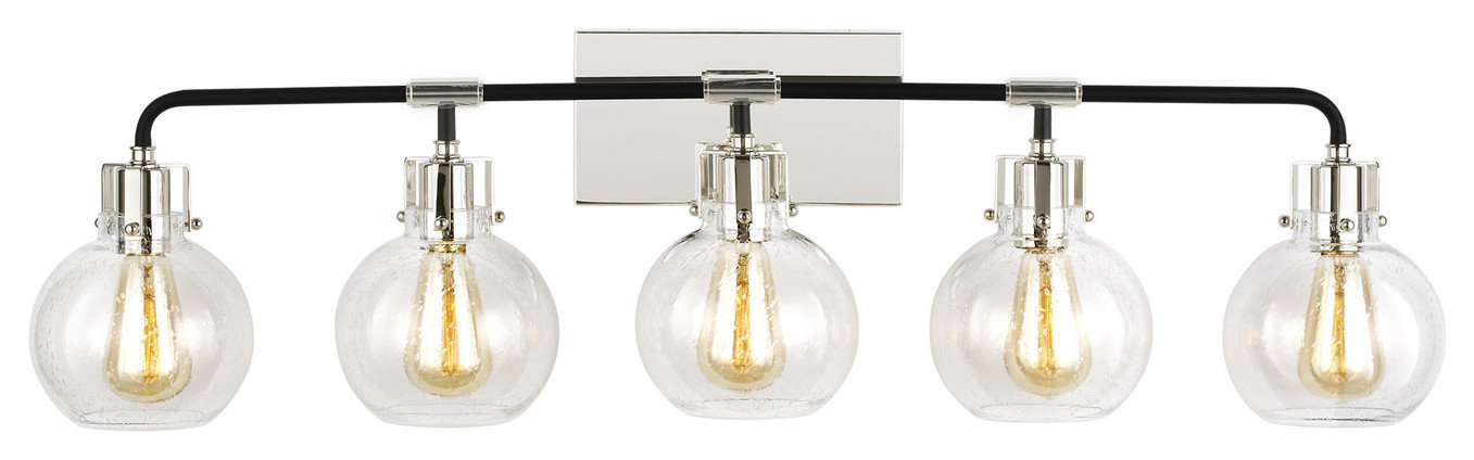 Murray Feiss Clara Five Light Bath Fixture VS24405PN/TXB - Industrial ...