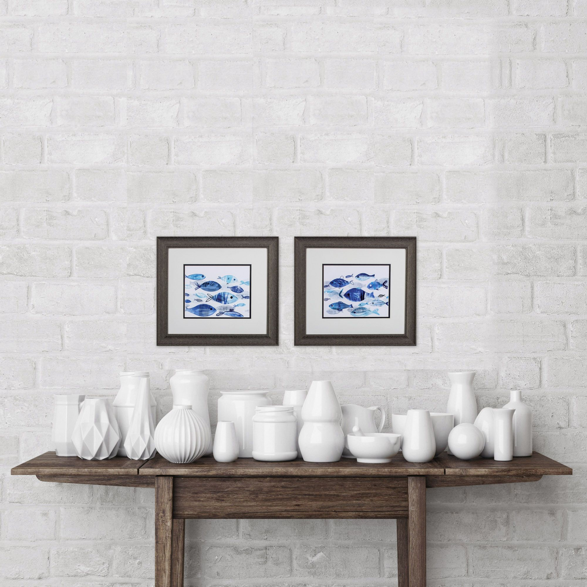 Fish Parade S/2 - Beach Style - Prints And Posters - by Morning Design ...