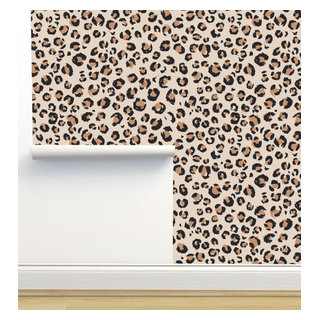 Animal Print Tan Wallpaper by Erin Kendal, Sample 12"x8" - Contemporary ...