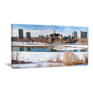"City of Saskatoon Winter Panoramic" Landscape Wall Art, 32"x16 ...