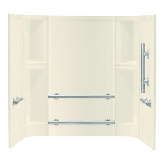 Sterling Accord Vikrell Bathtub Wall Surround, Biscuit - Shower Stalls ...