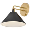 Lark Milo Small Single Light Sconce, Lacquered Brass, 9.0" - Transitional - Wall Sconces - by ...