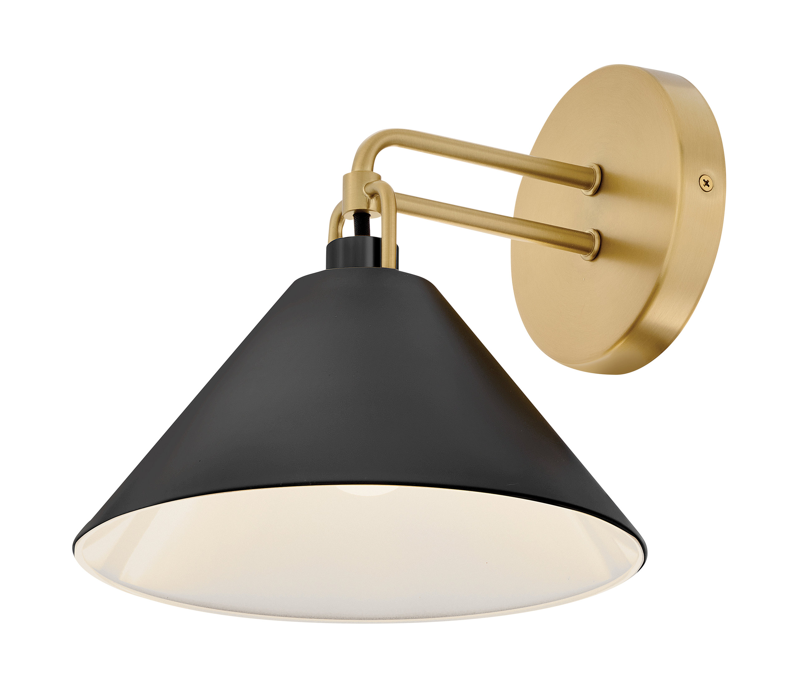 Lark Milo Small Single Light Sconce, Lacquered Brass, 9.0" - Transitional - Wall Sconces - by ...