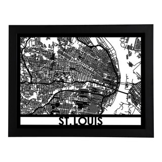 St. Louis Street Map - Contemporary - Prints And Posters - by Cut Maps ...