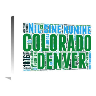 "Colorado Word Cloud Map" Fine Art Print, 24" x 18" - Modern - Prints ...