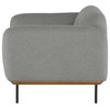 Benson Light Grey Fabric Single Seat Sofa - Midcentury - Armchairs And Accent Chairs - by ...