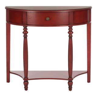 Saba Console With Storage Drawer Dark Brown - Eclectic - Console Tables ...