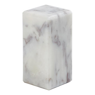 3" Marble Mini Pedestal/Riser, Small - Traditional - Plant Stands And ...