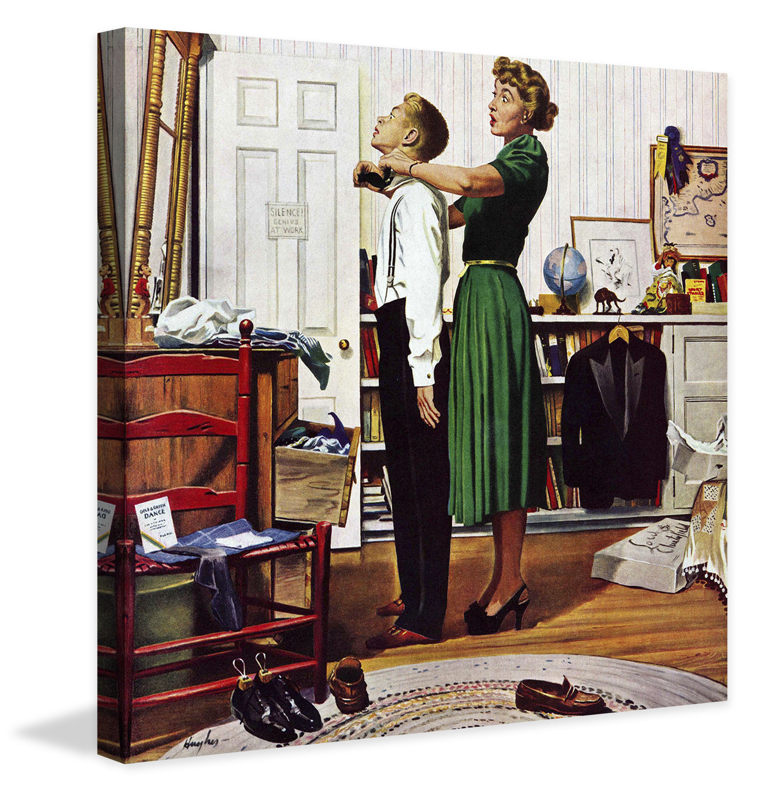 "Readying for First Date" Print on Canvas by George Hughes, 32"x32 ...