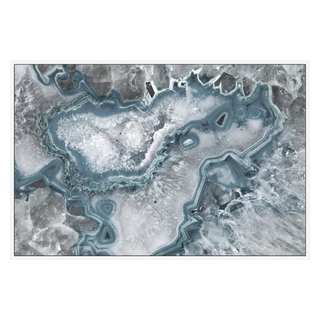 "Icy Layers" Floater Framed Painting Print on Canvas, 18"x12 ...