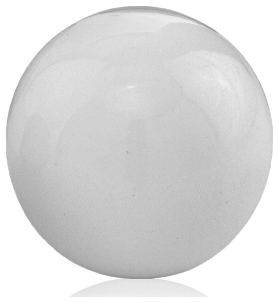 3" White Aluminum Decorative Orb Tabletop Sculpture - Contemporary ...