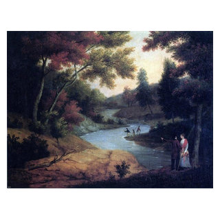 James Peale View on the Wissahickon Wall Decal, 21x28 - Traditional ...