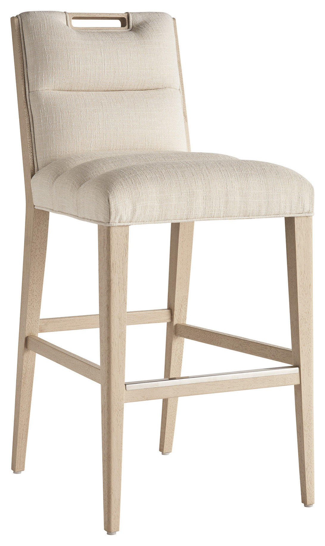Greer Channeled Upholstered Bar Stool - Transitional - Bar Stools And ...