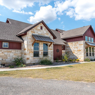 75 Beautiful Rustic Red Exterior Home Pictures & Ideas - September ...