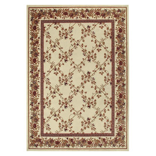 Radici 1590/2002/IVORY Como 5'5x7'7 Indoor Rectangular Area Rug, 5'5 X ...
