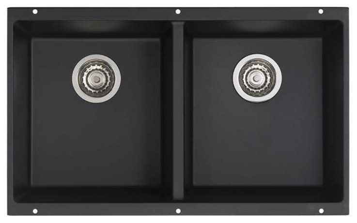 Blanco Precis 29-3/4" Undermount Double Basin SILGRANIT Kitchen Sink ...