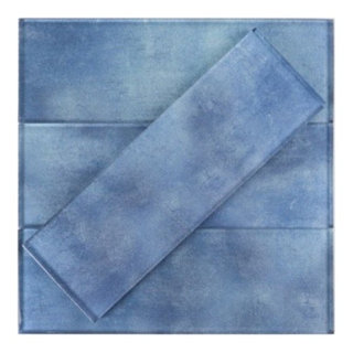 Medium Blue 3x9 Glass Subway Tile - Contemporary - Wall And Floor Tile ...