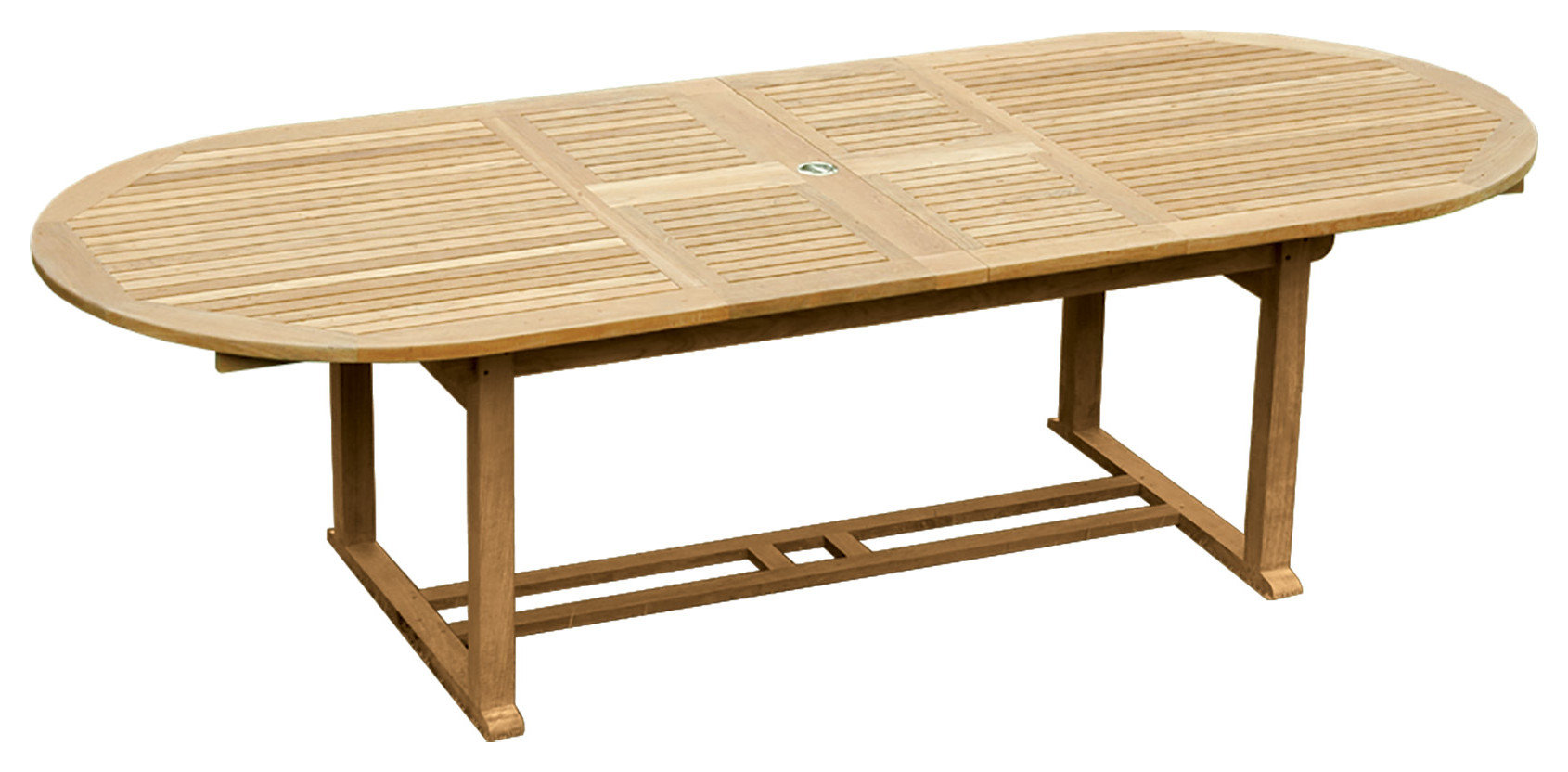 Chelmsford Teak Double Extension Table, Natural - Transitional ...