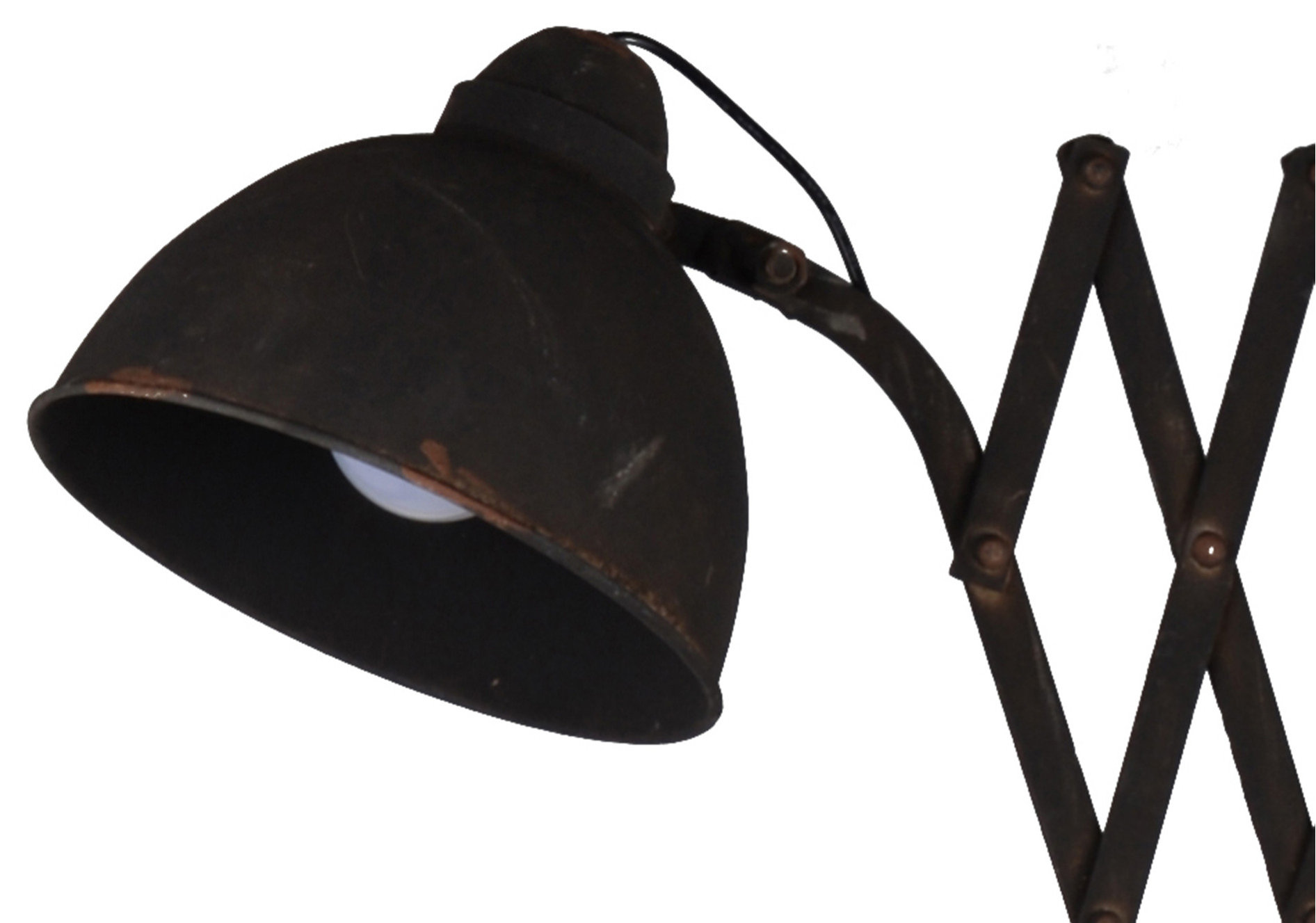 Accordion Style Metal Frame Floor Lamp with Stable Base, Antique Bronze ...