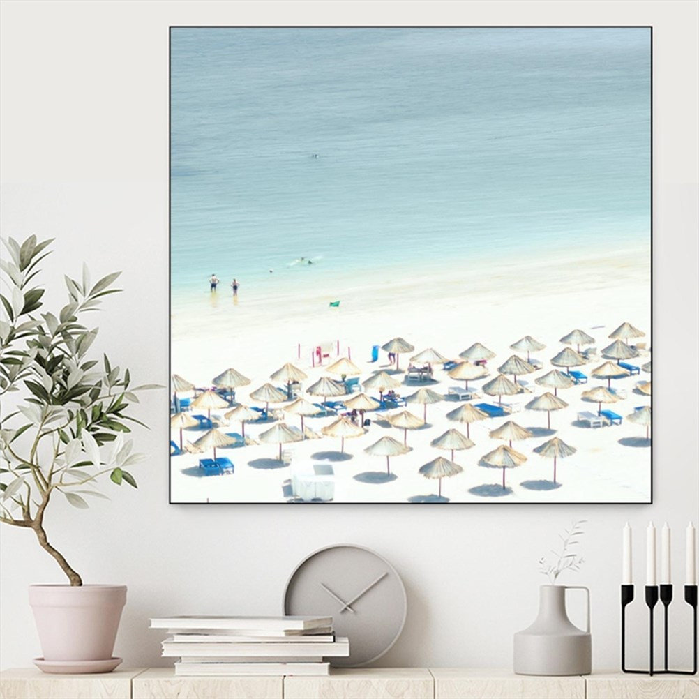 Giant Art Canvas 20x20 Sesimbra I Framed in Multi-Color - Beach Style ...