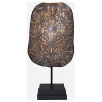 Faux Ornate Box Tortoise Shell on Stand - Contemporary - Decorative ...