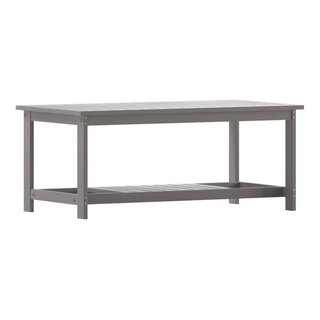 Gray Poly Resin Table - Transitional - Outdoor Coffee Tables - by PARMA ...