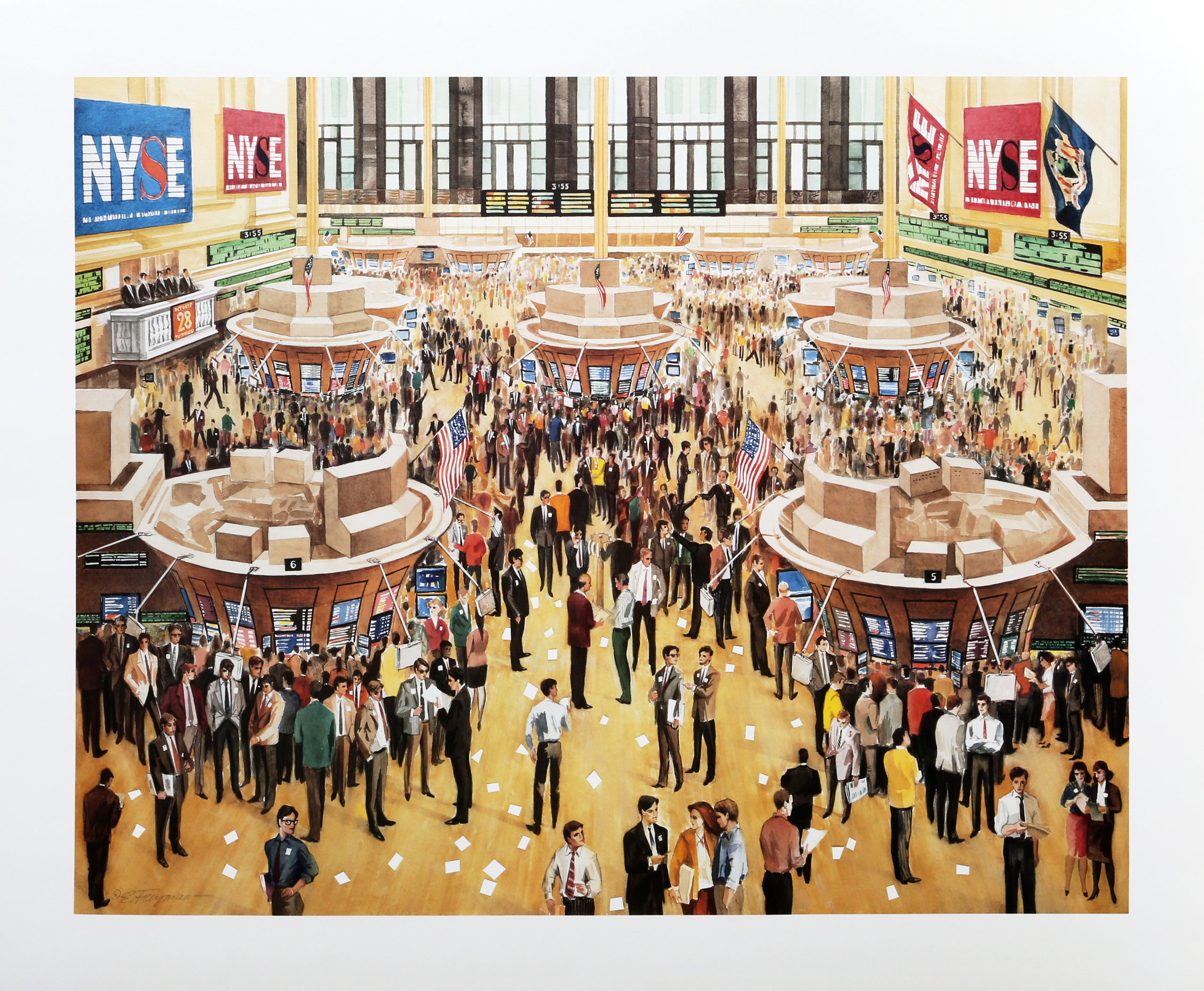 Stock Exchange, Erik Freyman, 30x44 - Midcentury - Prints And Posters ...