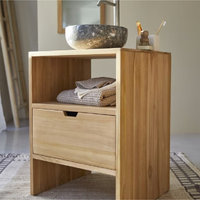 Solid Teak Vanity Unit | Tikamoon Kwarto 60 - Transitional - Bathroom ...