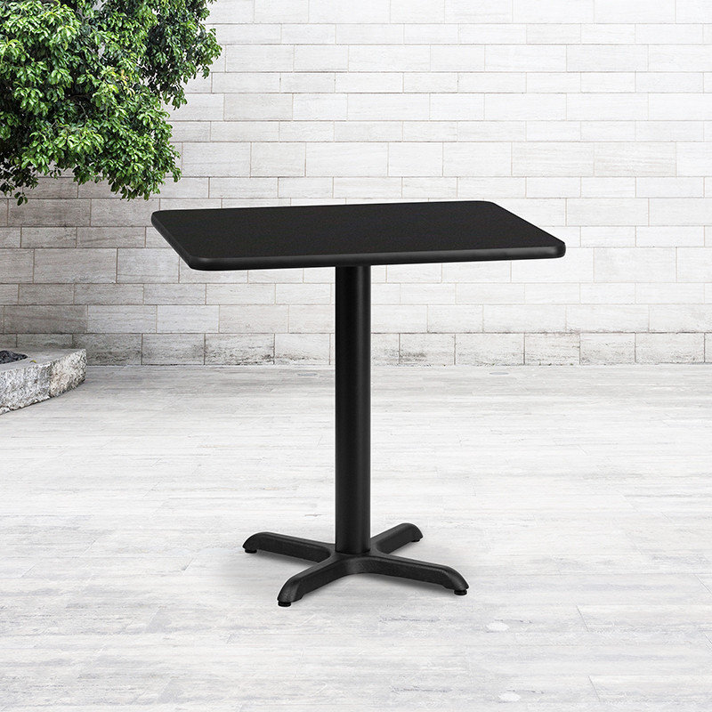 24x30 Black Table-22x22 X-Base - Contemporary - Dining Tables - by ...
