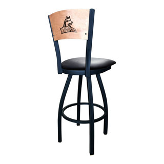 Holland L038 Engraved Wright State 36" Swivel Bar Stool - Black/Vinyl ...