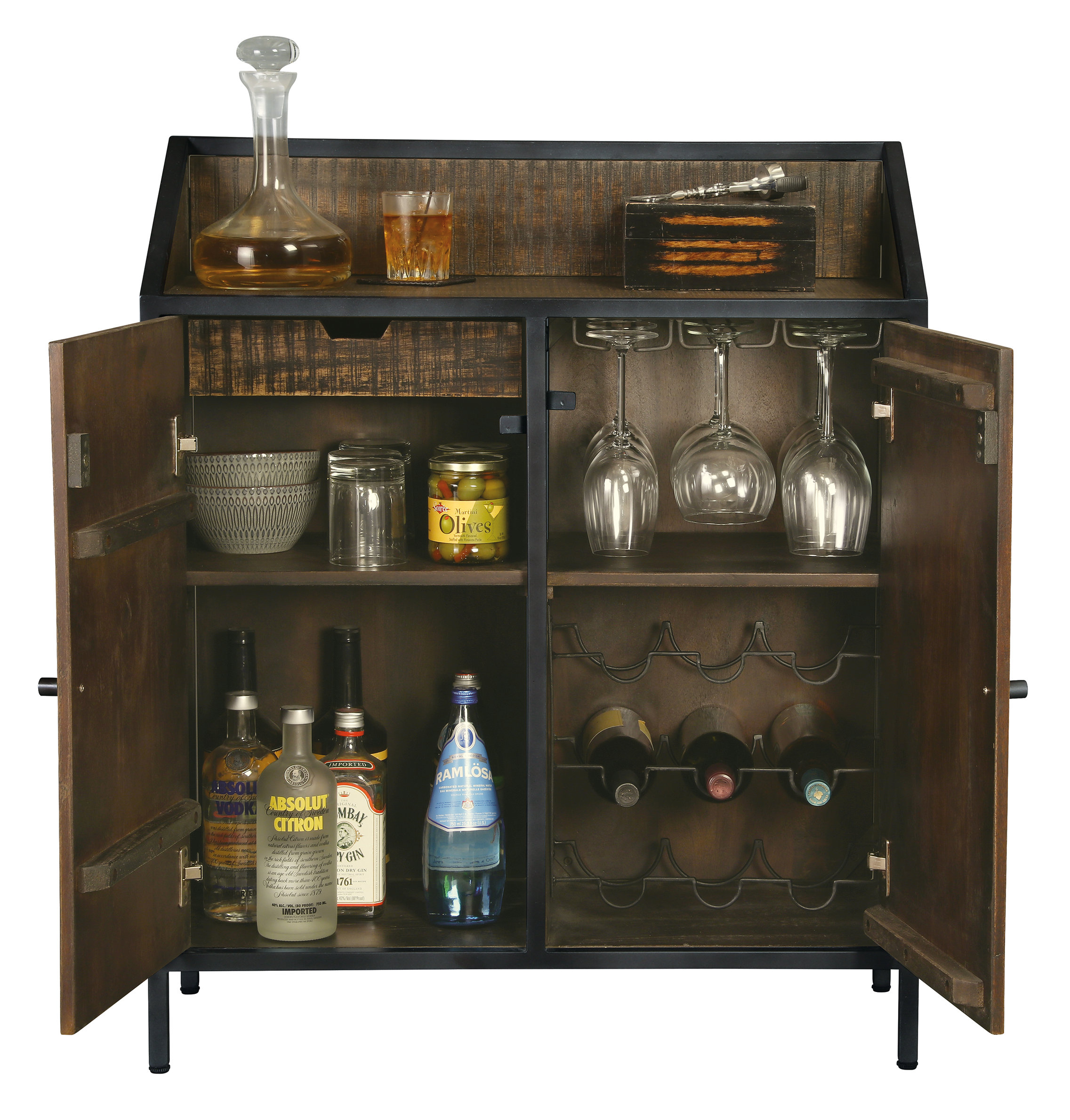 Howard Miller Rare VIntage Wine &Bar Console - Industrial - Wine And ...