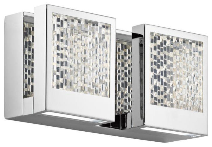 Elan Lighting Pandora 2 Light 11 LED Vanity in Chrome Finish, 83725 ...