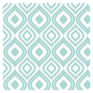 Ikat in Light Blue Shelf Paper Drawer Liner - Contemporary - Drawer ...