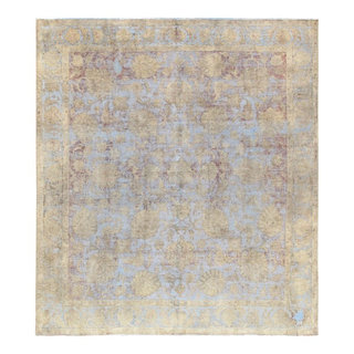 Pasargad Vintage Lahore Collection Hand-Knotted Wool Area Rug, 9'0"x9 ...