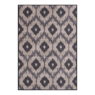 RugSmith Gray Bali Ikat Modern Boho Area Rug, 3'x5', 3'x5 ...