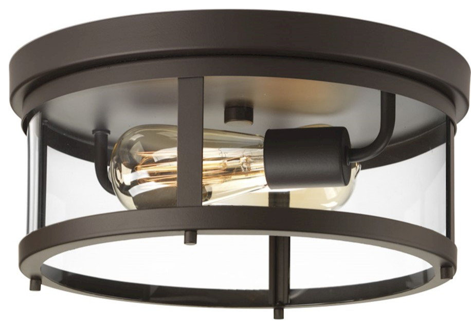 Progress Lighting Gunther Flush Mount, Antique Bronze, P550021-020 ...