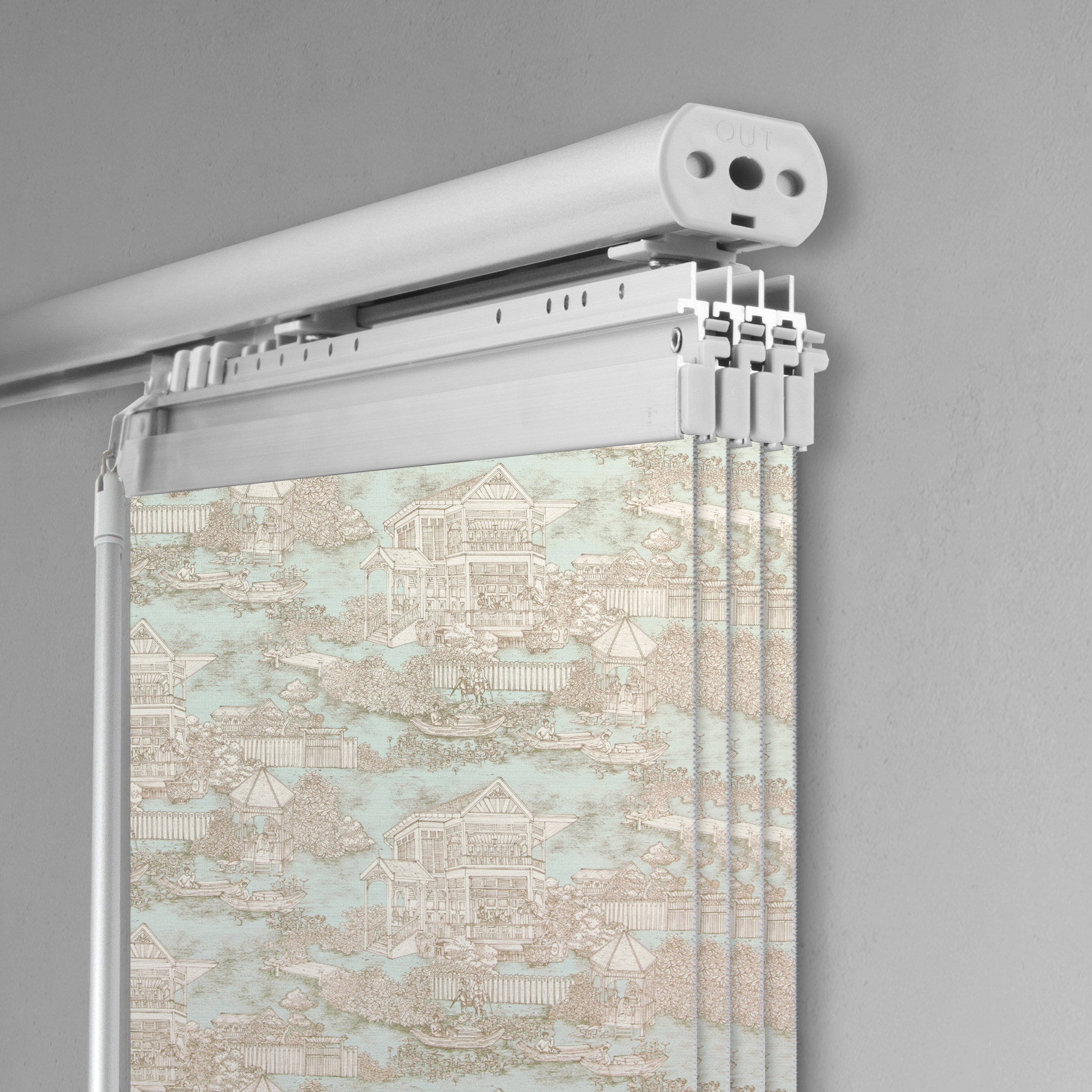 Florentina 4-Panel Track Extendable Vertical Blinds 48-88"W, 91.4" H ...