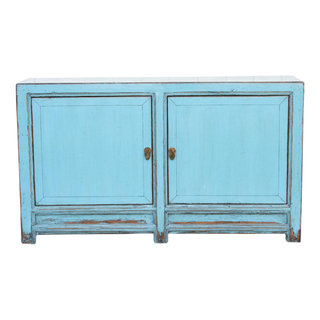 Two Door Ocean Blue Buffet Cabinet - Asian - Buffets And Sideboards ...