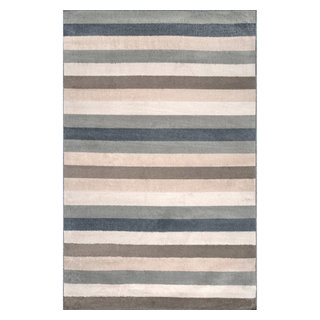 nuLOOM Gioia Coastal Striped Area Rug, 6'7"x9' - Contemporary - Area ...