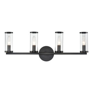 Revolve Wall/Vanity Light Fixture, Urban Bronze/Clear Glass, 25"Wx8.625 ...
