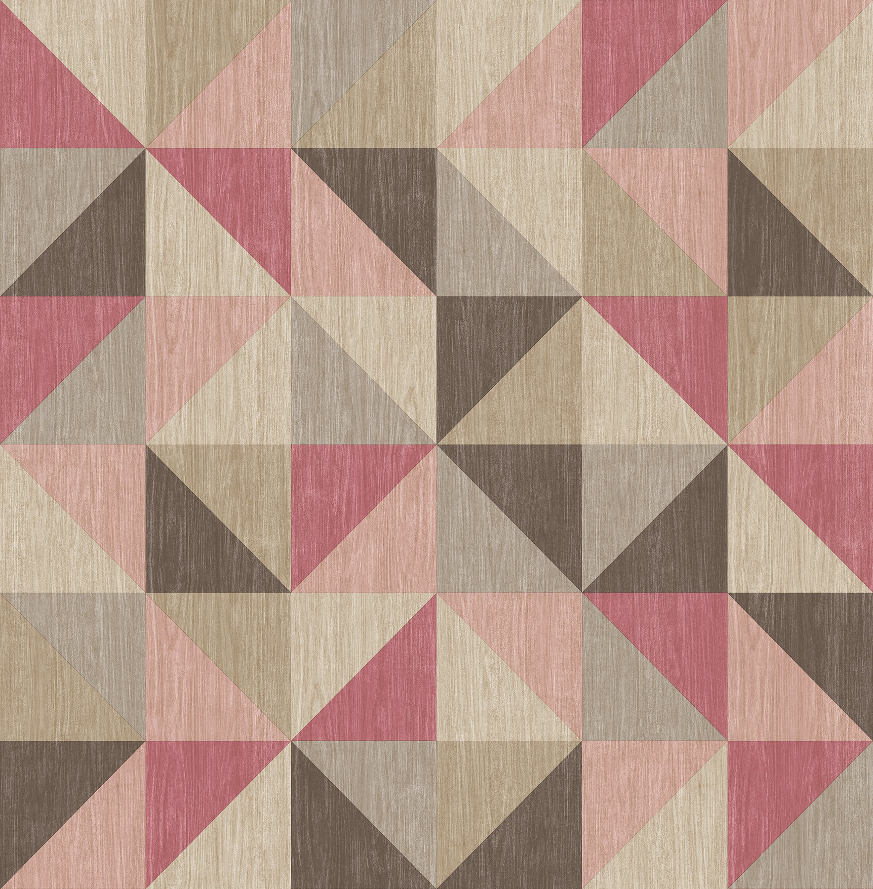 Puzzle Pink Geometric Wallpaper - Contemporary - Wallpaper - by ...