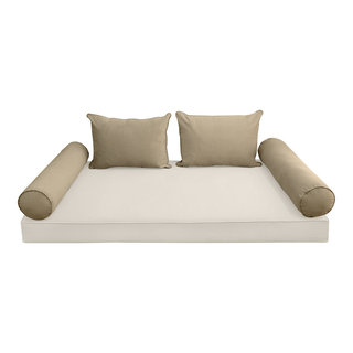 STYLE V4 Twin Velvet Pipe Trim Indoor Daybed Bolster Pillow |COVER ONLY ...