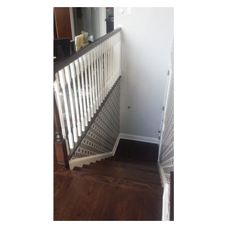 Logan Square. Wallpaper removal and installation. Staircase ...
