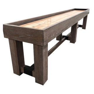 12' Shuffleboard Table Handmade in a Grey Finish - Industrial - Game ...