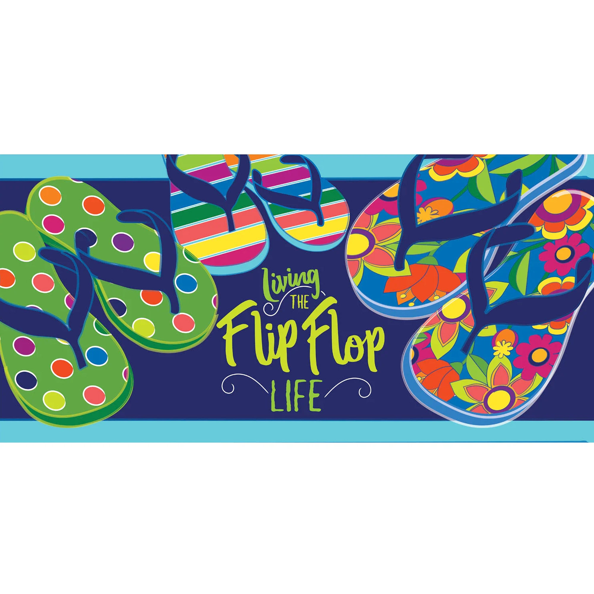 Home and Garden Flip Flop Life Switch Mat Rubber Sassafras 431772 ...