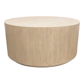 Flagstaff 36" Round Cocktail Table, Stone Natural - Transitional ...