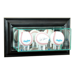 Wall Mounted Triple Baseball Display Case - Traditional - Sports And ...