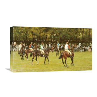 "In The Paddock" Stretched Canvas Giclee by Ruggero Panerai, 22"x13 ...