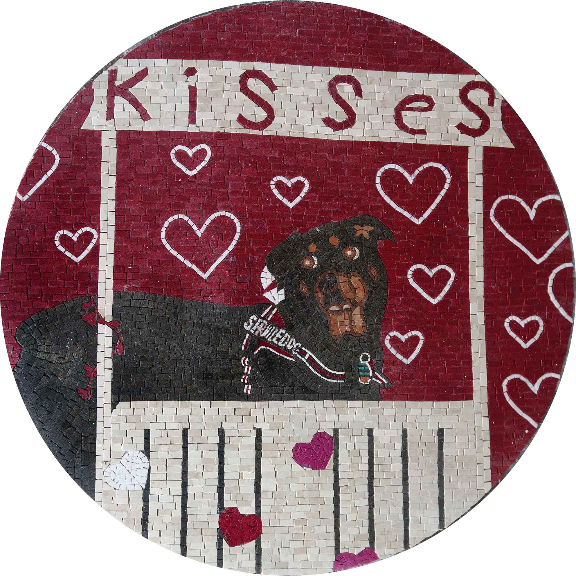 Kisses - Custom Mosaics, 84" x 84" - Contemporary - Tile Murals - by ...