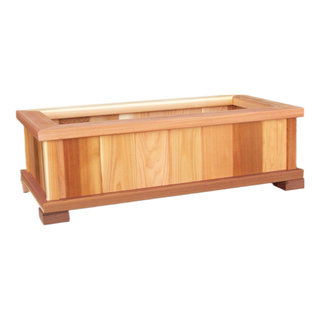 Wood Country Patio Planters - Transitional - Outdoor Pots And Planters ...